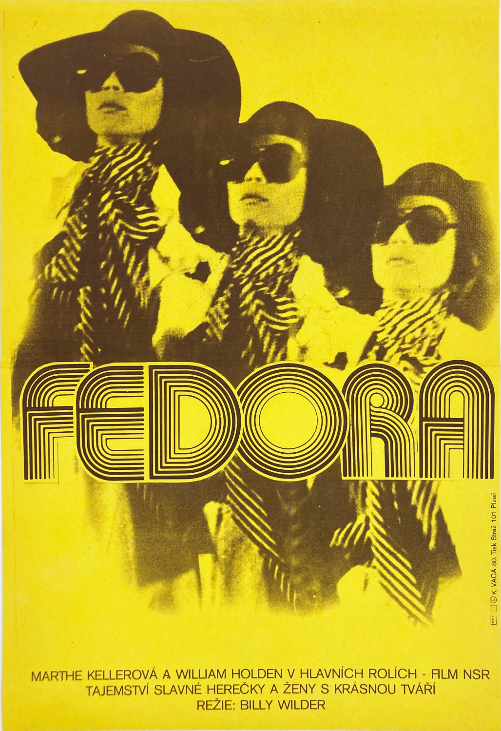 FEDORA Czech Poster by Karel Vaca – Czech Film Poster Gallery